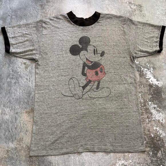 Disney | Shirts | Vintage 7s Faded Distressed Mickey Mouse T Shirt ...
